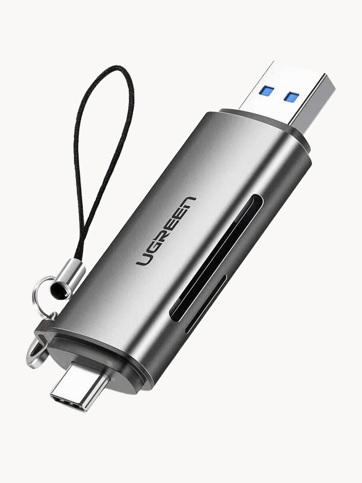 Картридер Ugreen USB-C + USB-A 3.0, для карт памяти TF/SD (50706)