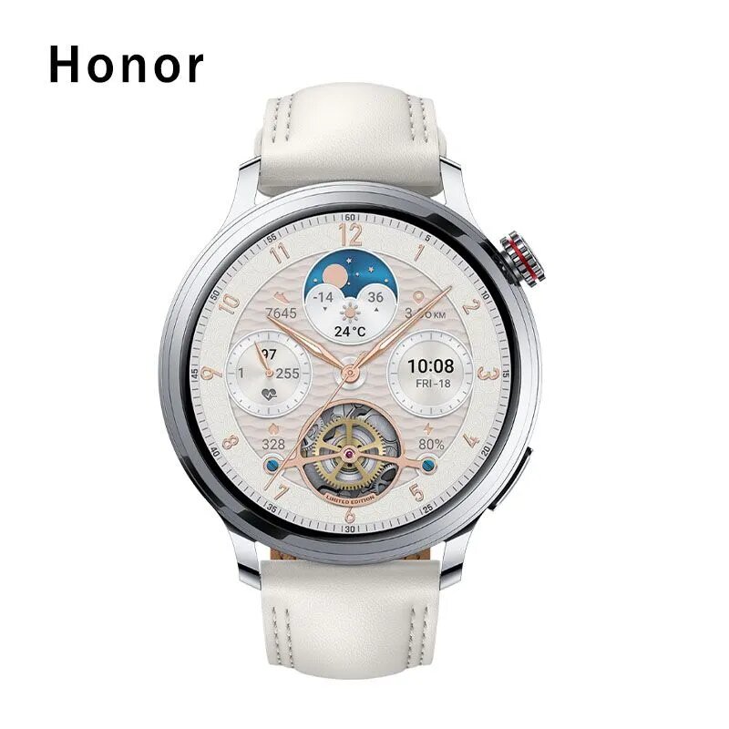 Honor Смарт-часы Watch 4 Pro с поддержкой NFC и GPS, автономным вызовом через eSIM, длительным временем автономной работы в течение 10 дней, 46mm, белый