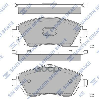 Колодки тормозные передние Opel Corsa 1.0-1.7DTi 00-01 SP1745 Sangsin brake арт. SP1745