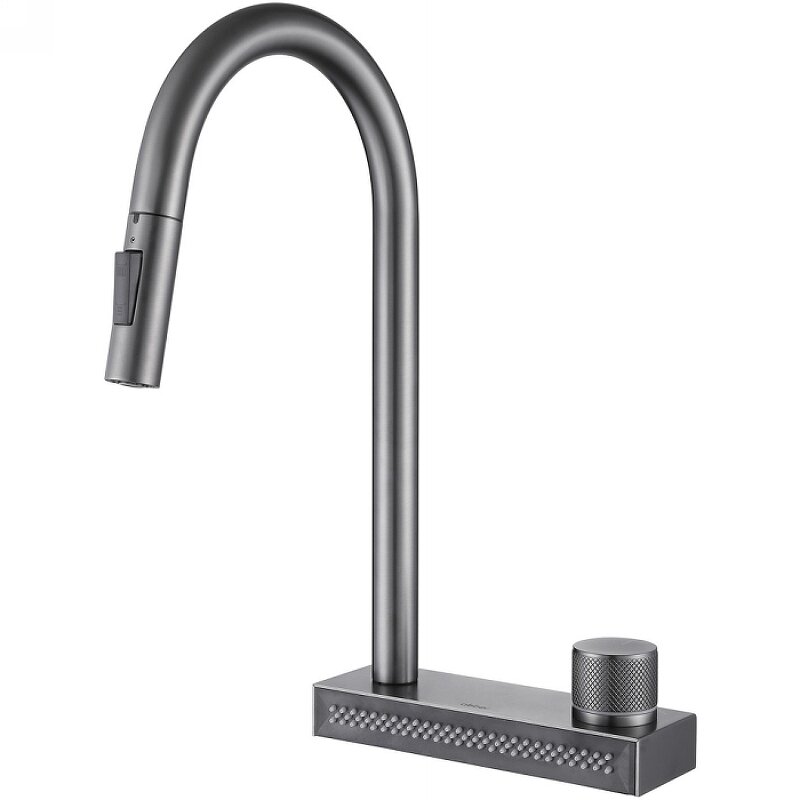 Смеситель ABBER Wasser Kreis AF8114NG для кухни с выдвижной лейкой, никель