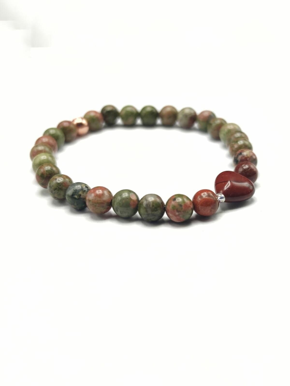 Браслет, унакит, яшма