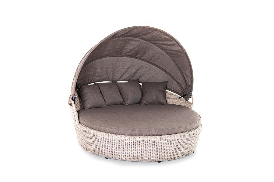 Плетеная кровать круглая 4sis Стильяно Бежевый Размеры: Высота 700мм Глубина 1800мм Ширина 1800мм