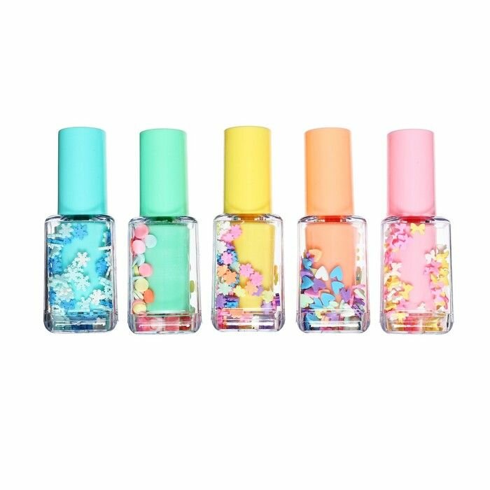 Набор маркеров-текстовыделителей 5 штук/5 цветов, Лак для ногтей