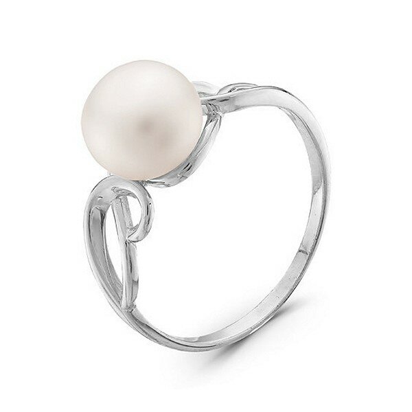 Кольцо, серебро, 925 проба, родирование, жемчуг