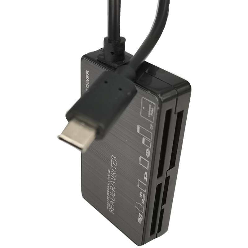 Кард-ридер "Шесть в одном", алюминиевый, высокоскоростной, USB, для SD/TF/CF карт