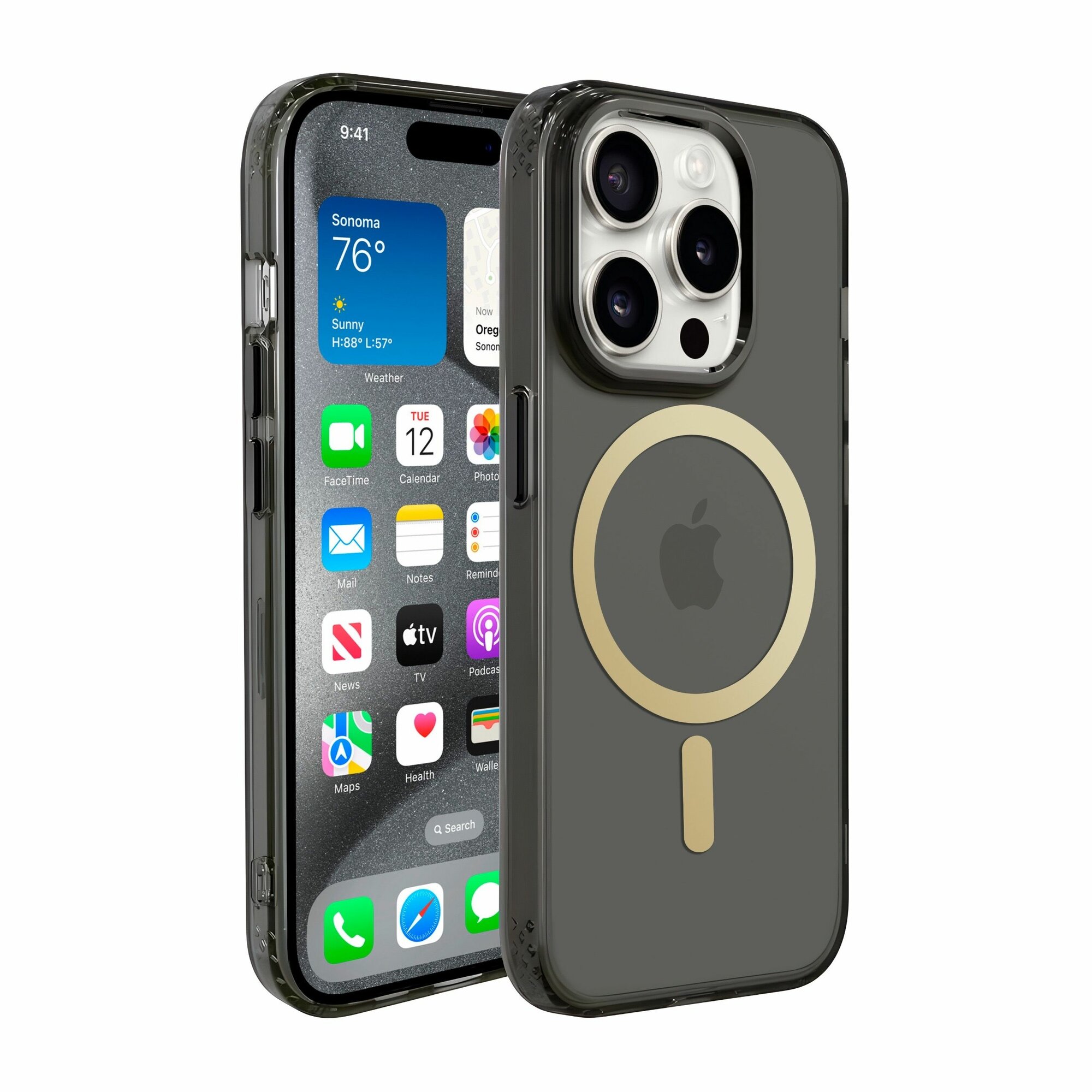 Чехол накладка iPhone 14 Pro Max 6.7" Gurdini Rome Series with Magsafe Черный