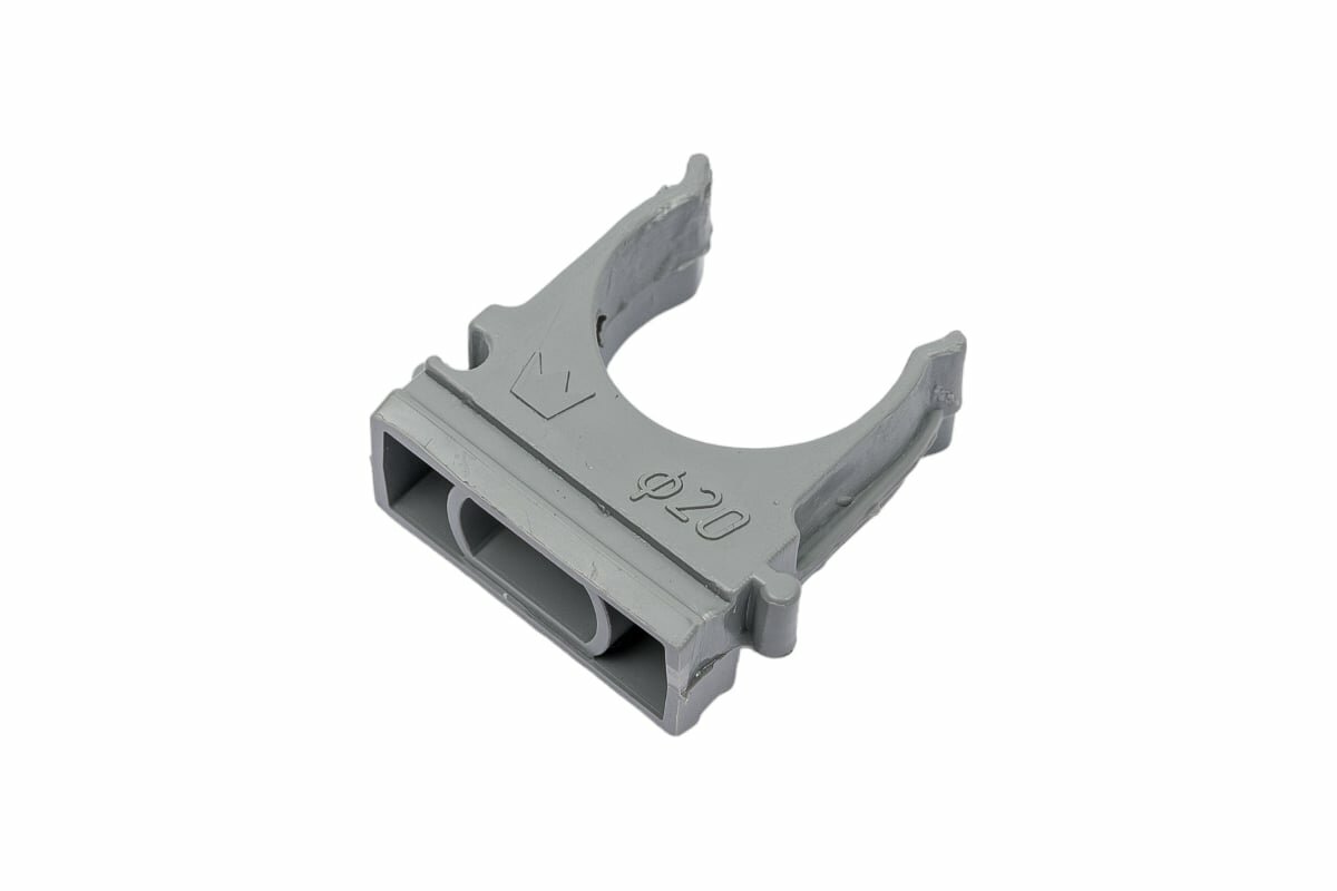 Клипса для гофротрубы Электропласт d20 мм 20KL100GR крепление кабельной трубы