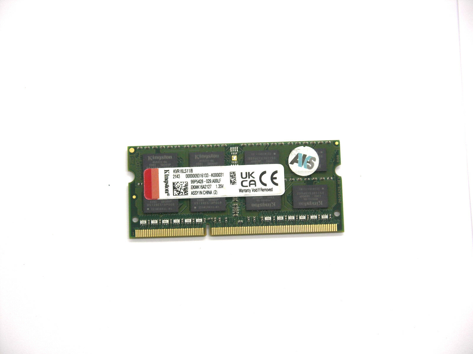 Оперативная память SODIMM 8Gb, DDR3L 1600MHz, Kingston KVR16LS11/8