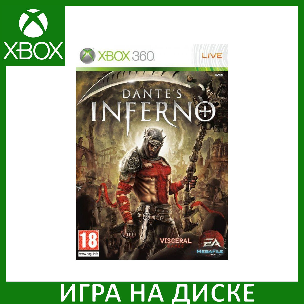 Игра Dante's Inferno Xbox 360, Xbox One Английский язык Диск на Xbox уценка