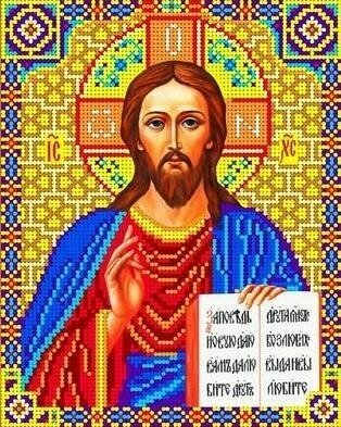 Набор для вышивания Каролинка #КБИ 4024 Господь Вседержитель, Вышивка бисером, 18.5 х 23 см