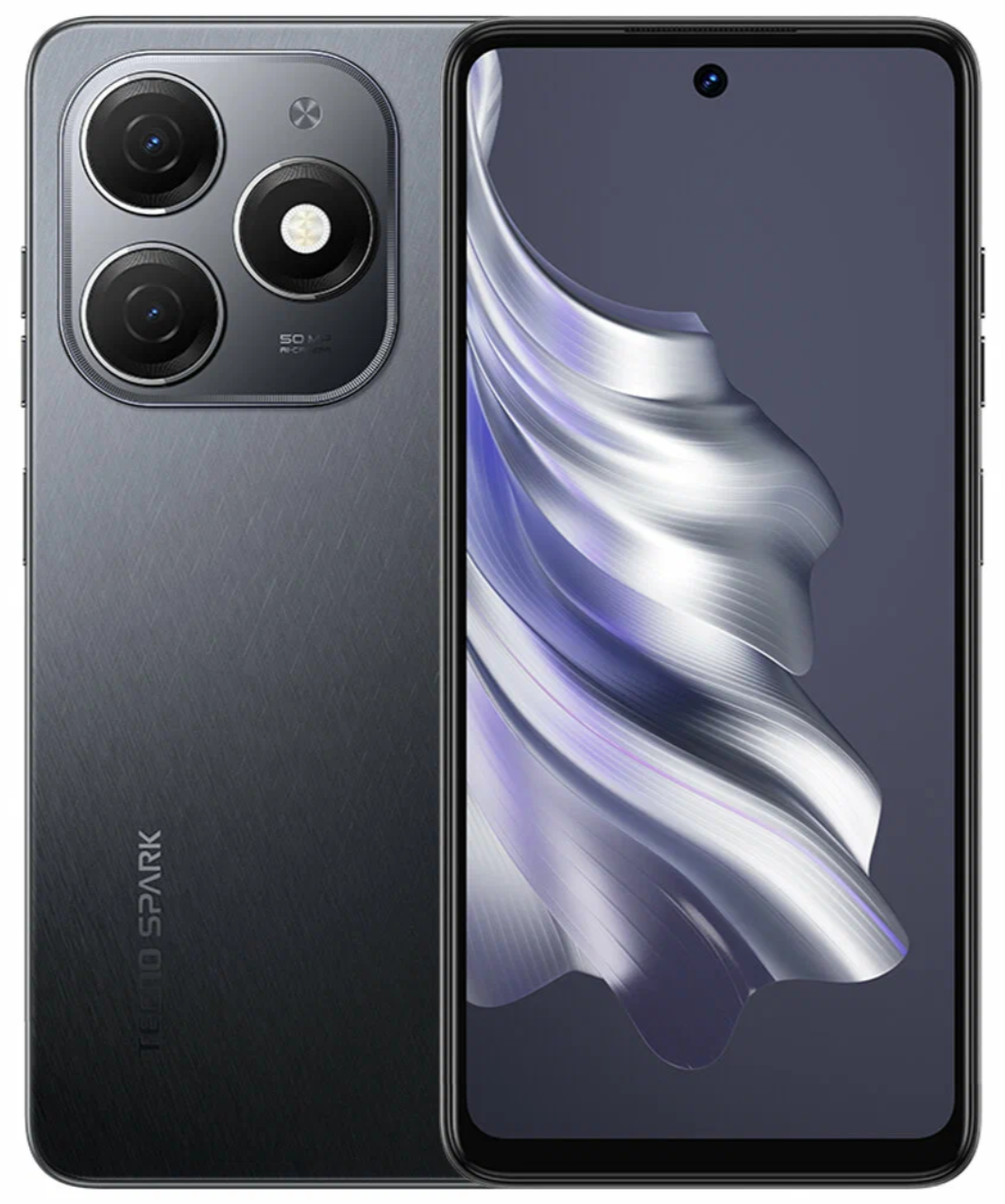 Смартфон TECNO Spark 20 8/256 ГБ RU, Dual nano SIM, gravity black