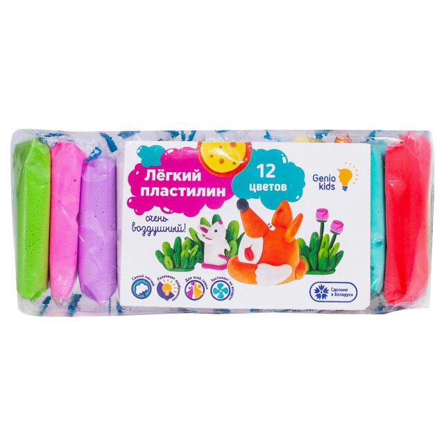 Лёгкий пластилин набор для лепки 12 цветов 120 г, детский творческий набор