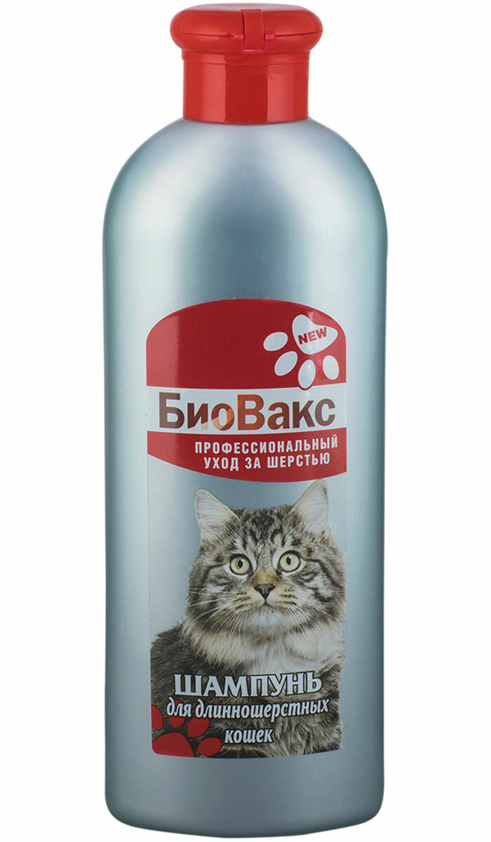 Шампунь БиоВакс д длинношерстных кошек с экстрактами вереска, боярышника, маслом чайного дерева 355мл 1 шт