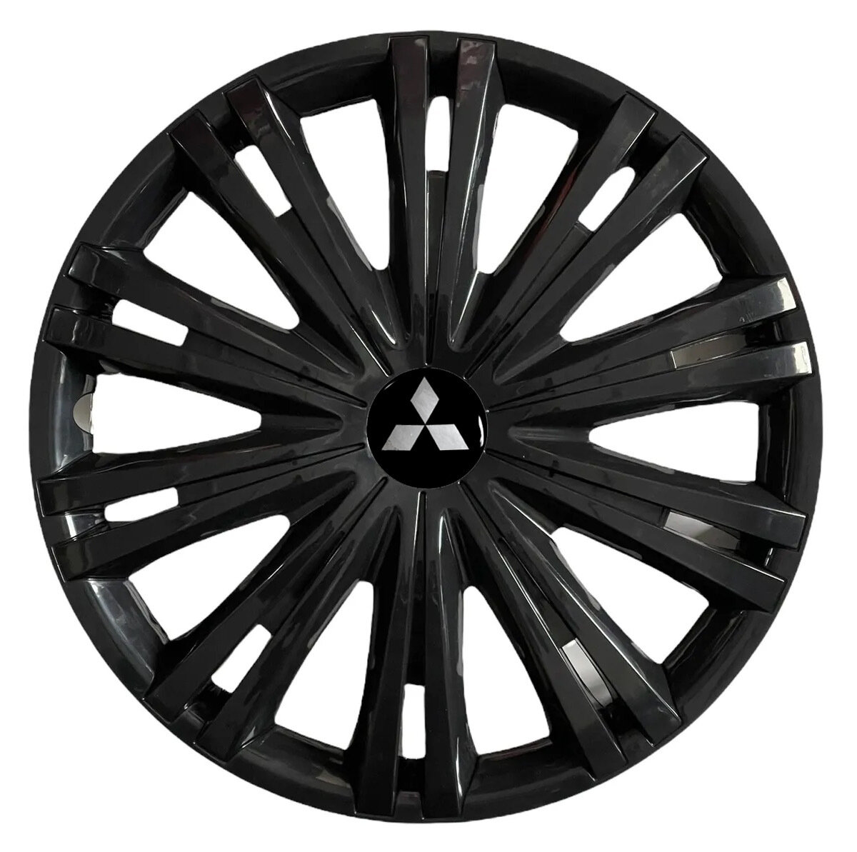Автомобильные колпаки на диски митс гига черная R14", в комплекте 4 колпака