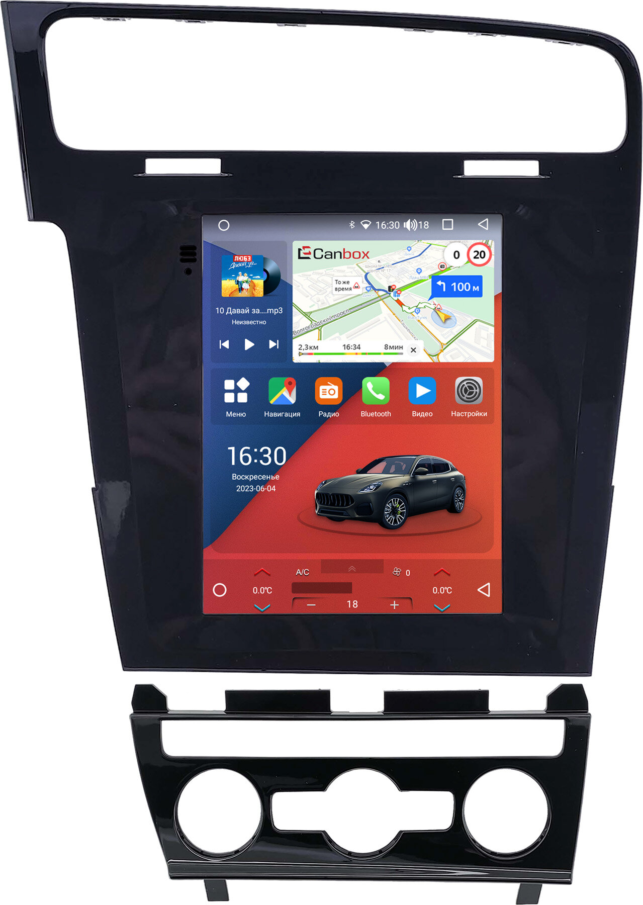 Штатная магнитола Volkswagen Golf 7 2012-2022 Canbox PRO-Line (Tesla) 9.7" 6/128 7882-1312-2 Android 13 (4G-SIM, DSP, QLed)