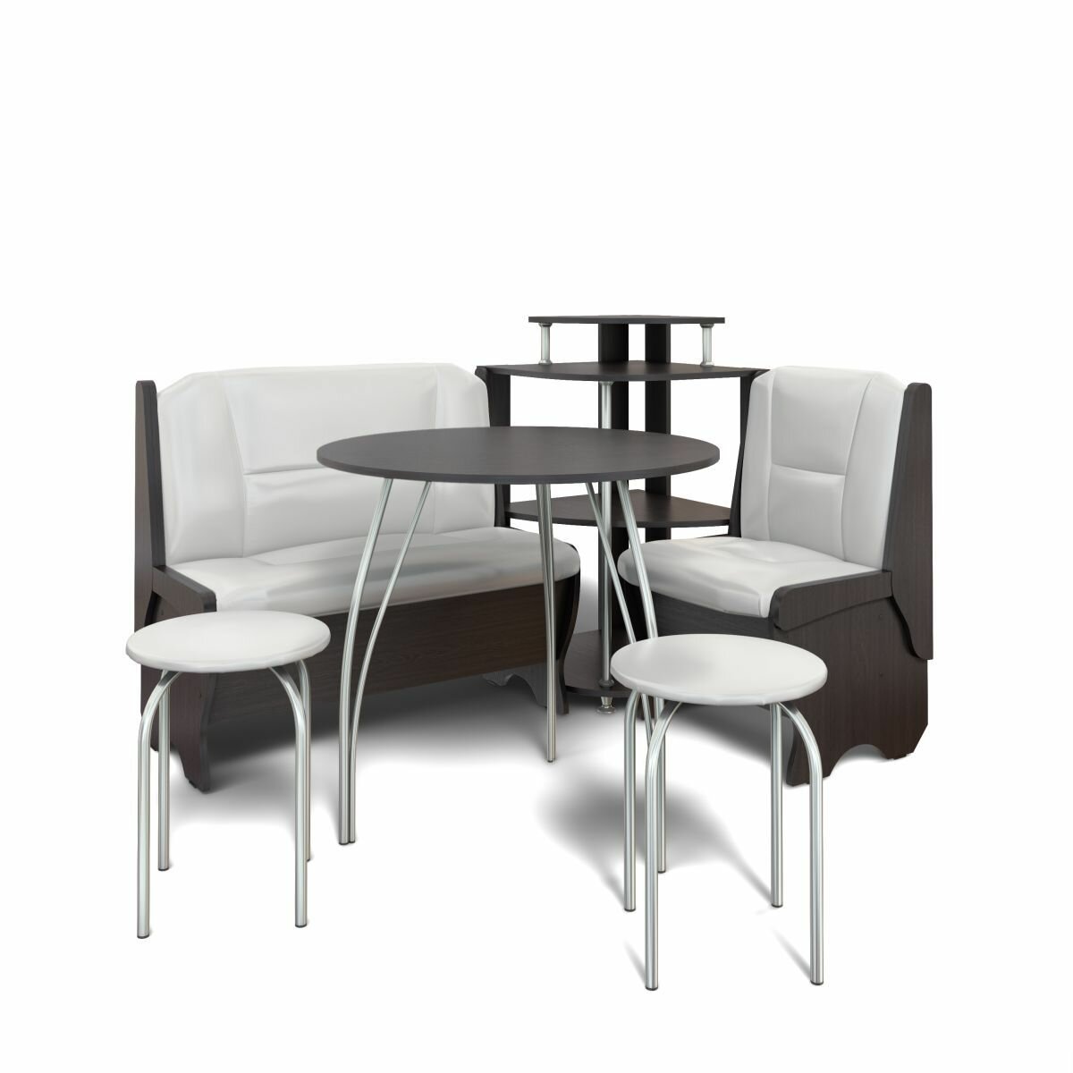 Кухонный набор Лилия Венге/Б. Милк/Серебро/Венге