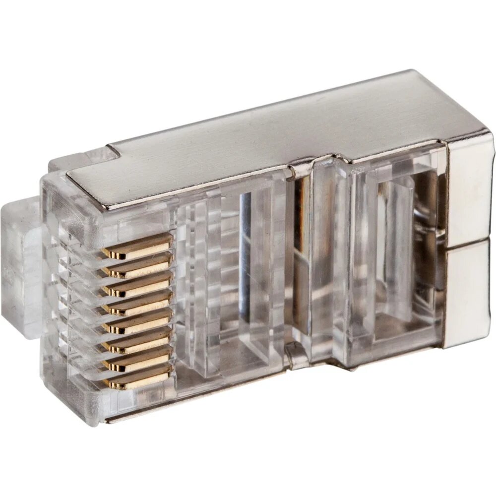 Экранированный коннектор RJ-45 8p8c Retic cat. 6. CN-8P8C-C6-SH-TWCS/20 20 шт, для подключения скоростного интернета