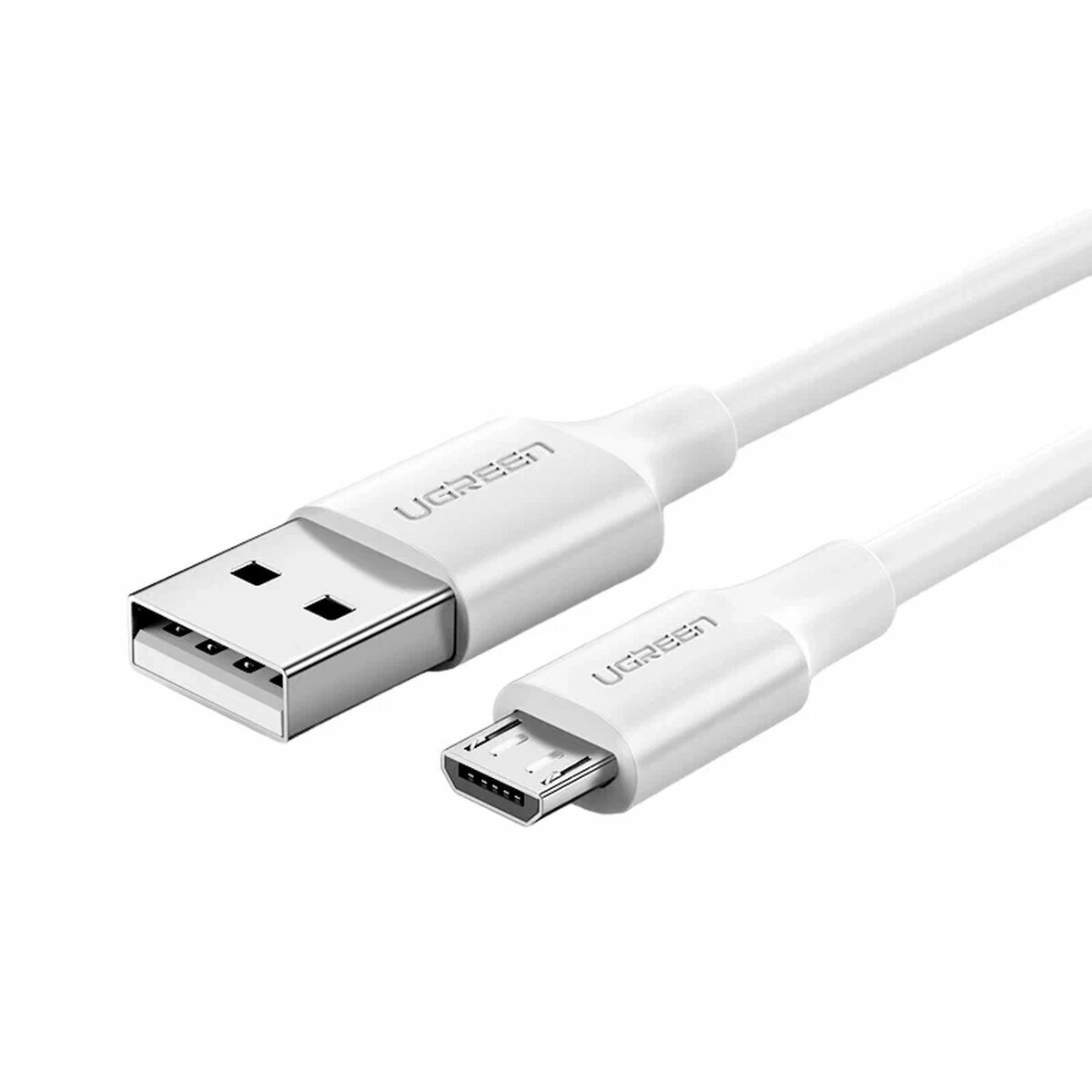 Кабель UGREEN US289 (60143) USB 2.0 A to Micro USB Cable Nickel Plating. Длина: 2м. Цвет: белый