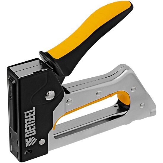 Denzel Степлер металлический, скобы в комплекте, 2К рукоятка, тип 53, 6-10 мм, , 40222