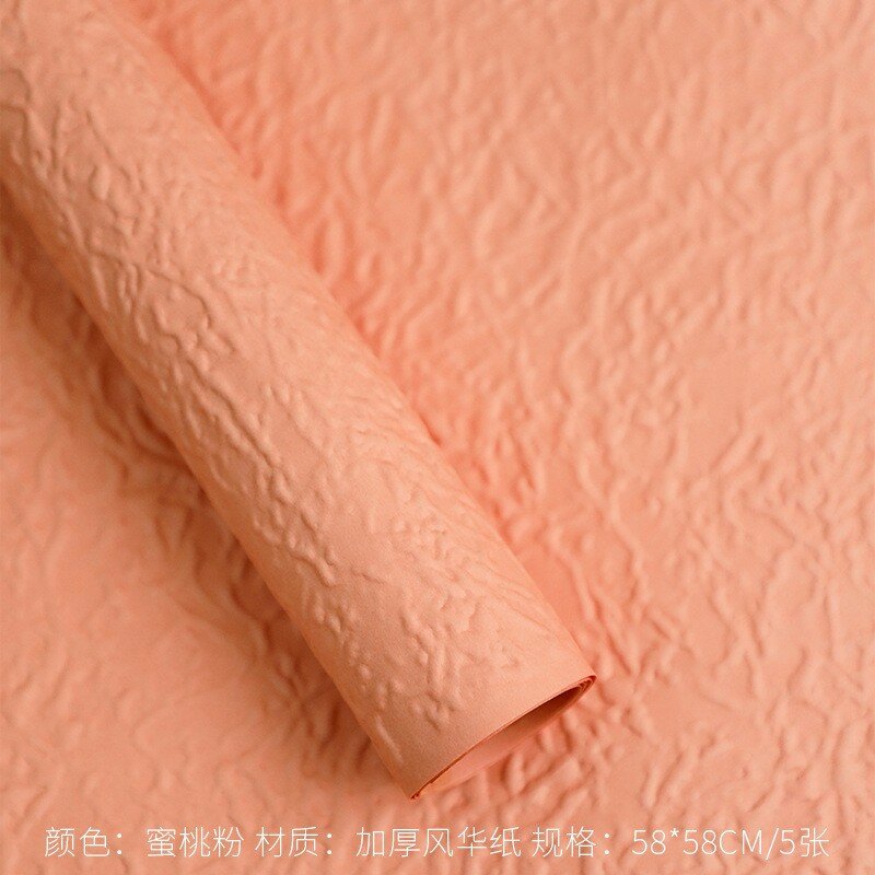 Бумага с тисненым каменным узором на День святого Валентина, ручная работа, текстурированная бумага, морщинистая текстура, бумага для упаковки цветов, обертка для букета