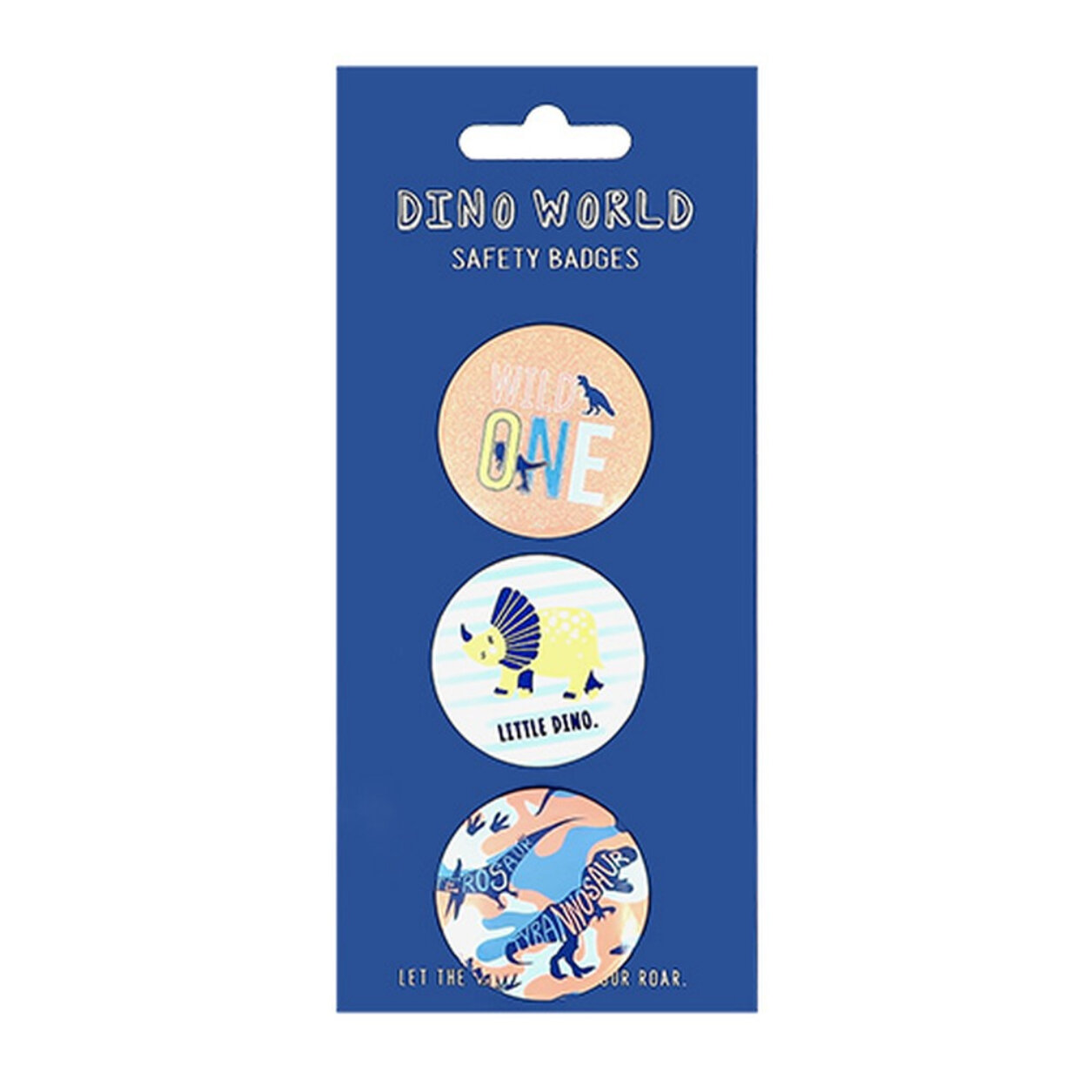 Набор металлических бейджей FUN коллекции DINASOUR, 3 штуки в уп.
