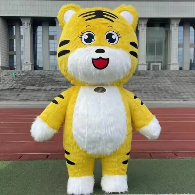 Желтый Тигр Талисман Надувной Карнавальный Костюм 2.0M