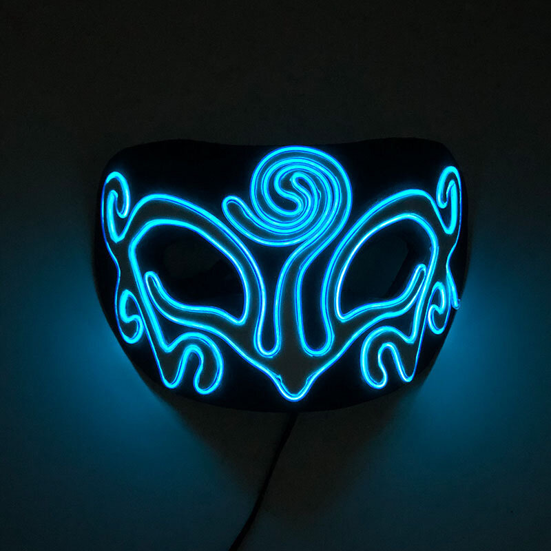 Маска Queen bar, светящаяся, на половину лица
