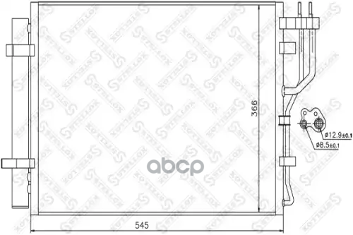 Радиатор кондиционера HYUNDAI ix20 1.4i-1.6i 10> Stellox арт. 10-45720-SX