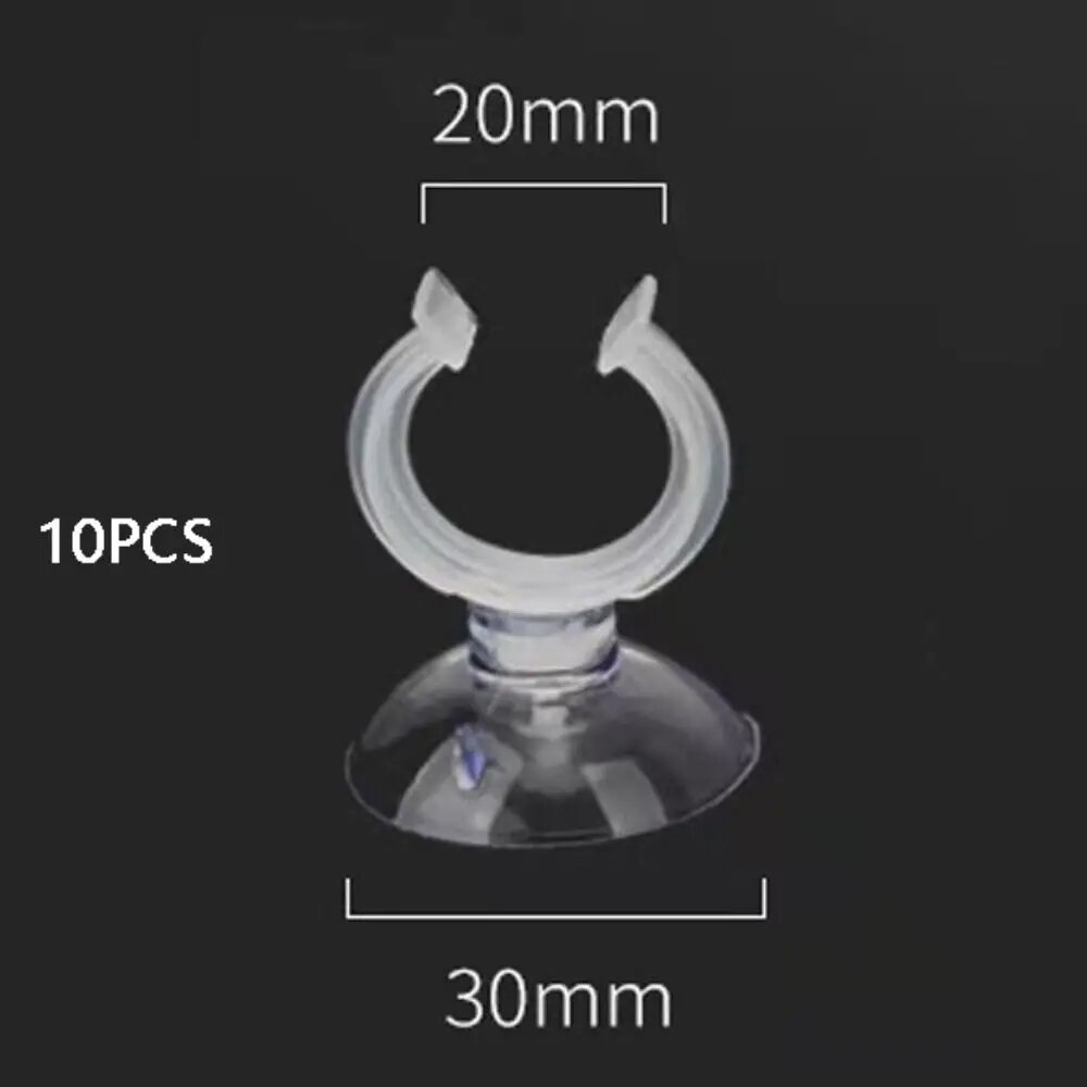Прозрачные аквариумные присоски из ПВХ, 10 шт. 20x30mm