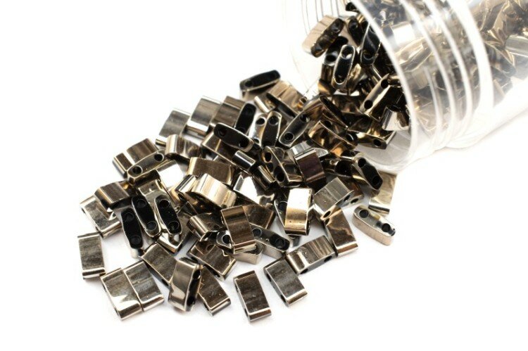 Бисер японский MIYUKI Half TILA #55097 Black Argentic Fulll, непрозрачный, 5 грамм