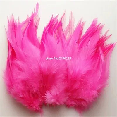Натуральные окрашенные перья петуха YY-tesco Розовый, Rose red