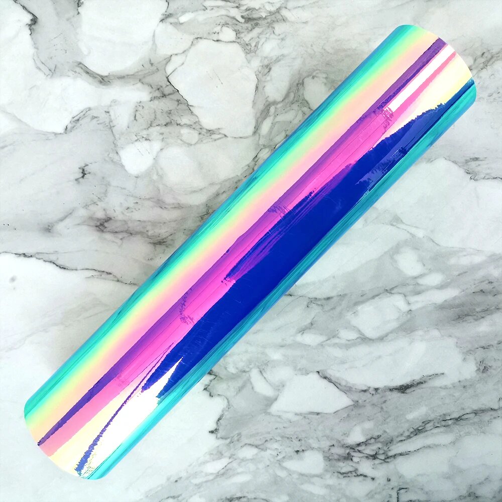 Голографическая радужная градиентная декоративная пленка CHEONET 30x100 см 30cmx15cm, COL03