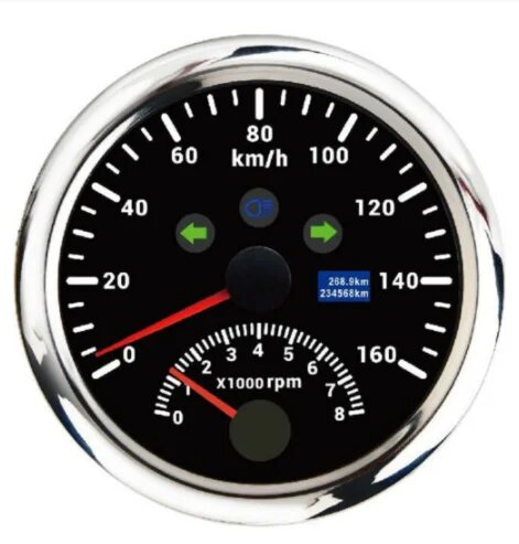 GPS-Спидометр с тахометром, 85 мм, 8000 об/мин BS 0-160kmh