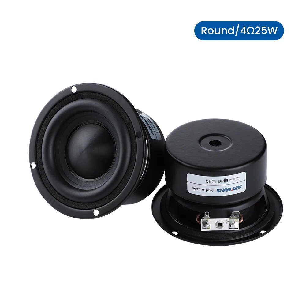 Aiyima 2 шт. динамики 3 дюйма 4/8 Ом 25 Вт Round 4 Ohm Speaker