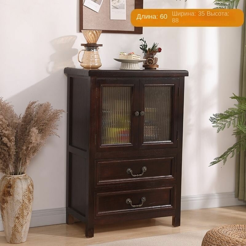 Буфет "Американский стиль", деревянный, винтажный, 60 см х 35 см х 88 см