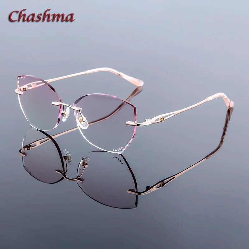 Женские цветные очки-кошачий глаз из титана Chashma