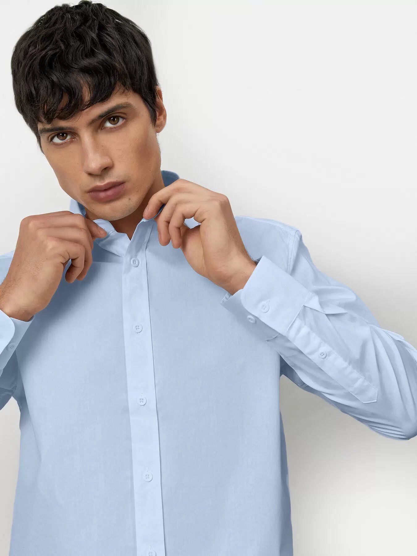 Рубашка JUST CLOTHES, размер 60, голубой
