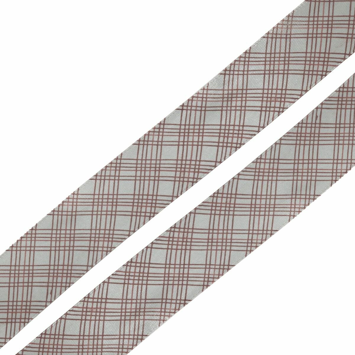 Лента атласная 'Пересечение', 25мм*3м (розовый)