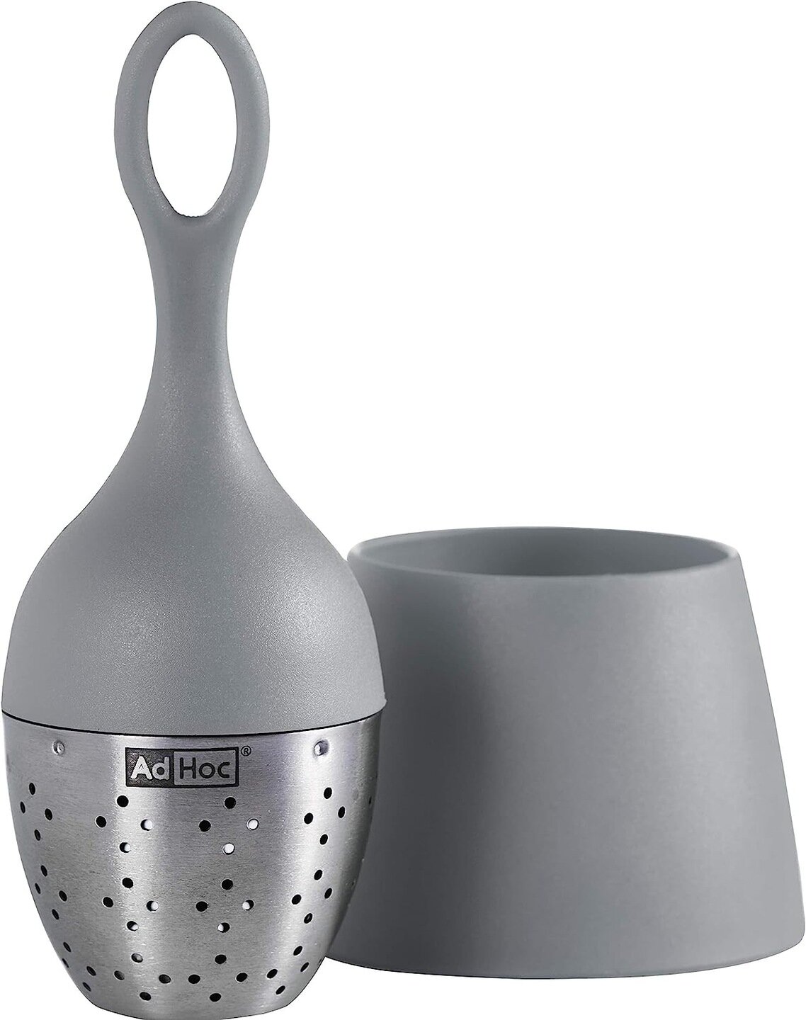 Ситечко для заварки AdHoc Floatea плавающий заварник для чая, из нержавеющей стали, серый, 50 мл