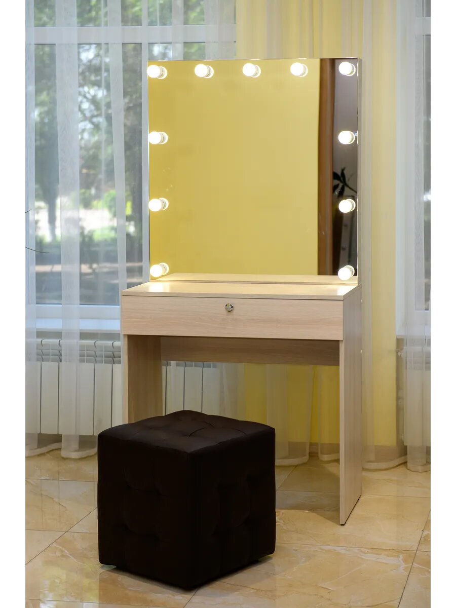 Туалетный столик с зеркалом и подсветкой "Лайт-бр, шамони"