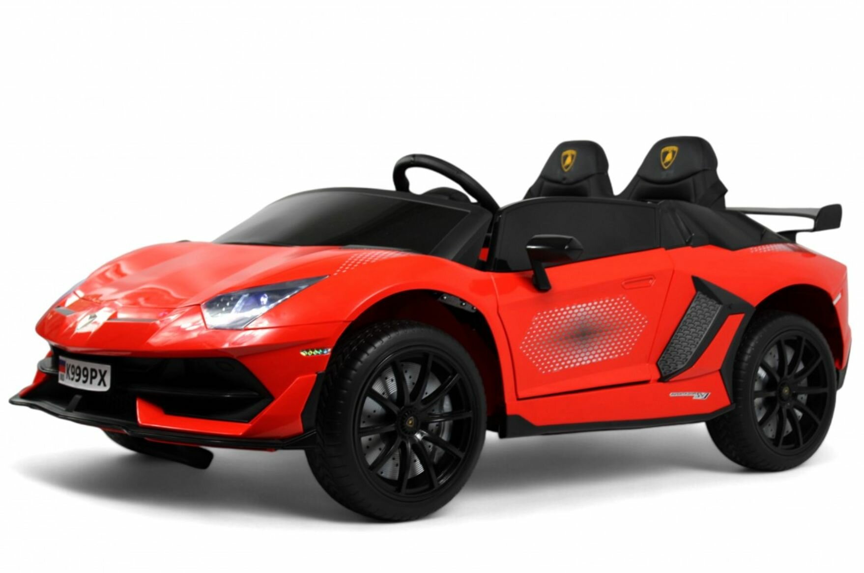 Детский электромобиль RiverToys K999PX 4WD с дистанционным управлением, полноприводный, двухместный красный