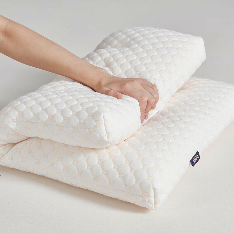 Dohia Soy Fiber Pillow Knitted Fabric Student Comfortable Sleep Cervical Pillow Core 60*40cm