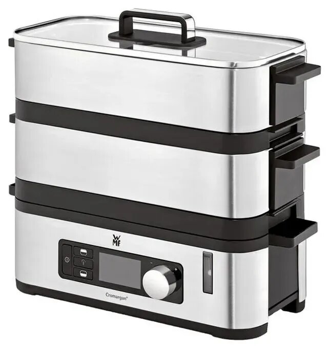 Пароварка электрическая Пароварка KITCHEN, нержавеющая сталь, серебристый