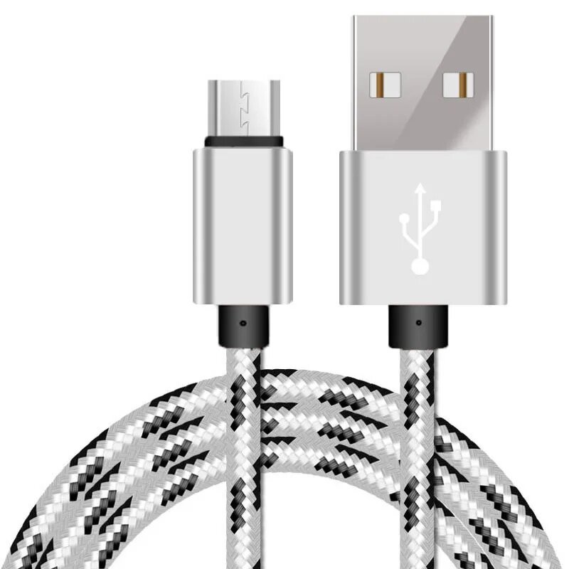 Кабель Micro USB для быстрой зарядки, шнур Microusb 3A для Samsung S7 Xiaomi Redmi Note 5 1 м, белый