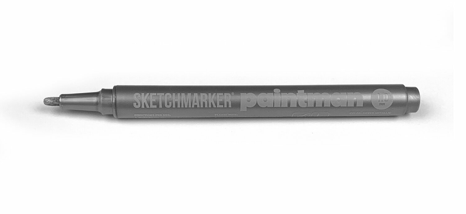 Маркер перманентный SKETCHMARKER Paintman 0.7мм цв. серебряный