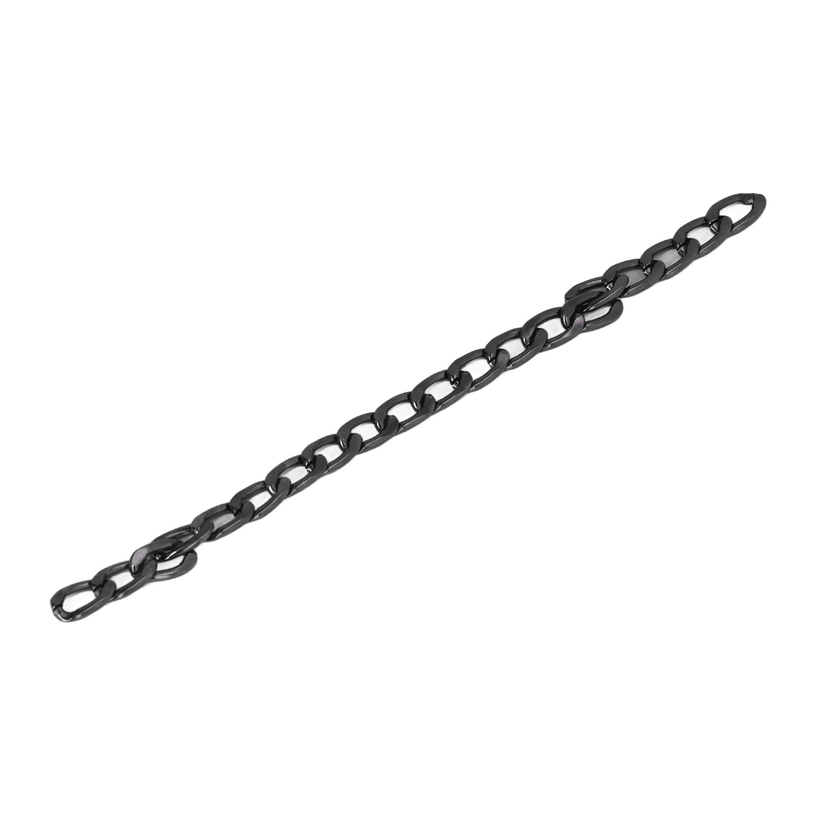 10 м алюминиевая бордюрная цепь, элегантные устойчивые к ржавчине металлические бордюрные цепи для ожерелья, изготовления ювелирных изделий, поделки своими руками, серебристый, черный цвет