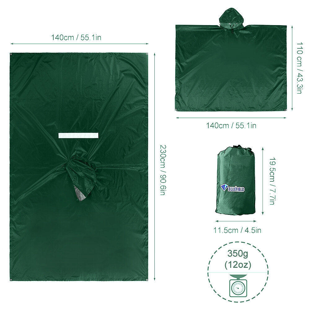 Дождевое пончо, водонепроницаемое, с капюшоном, легкое, для велосипеда, похода, куртка, мотоцикла, коврик для пикника.