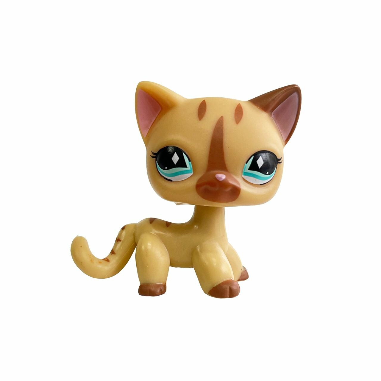 Littlest Pet Shop кошка #886 , У желтого котенка голубые глаза Короткошерстная кошка, фигурка LPS , Праздничные подарки для девочек