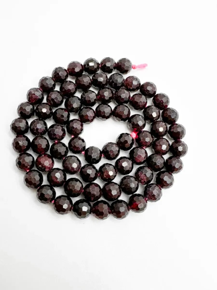 1190 Граненый гранат натуральный бусины 6 мм 1 шт премиум А+