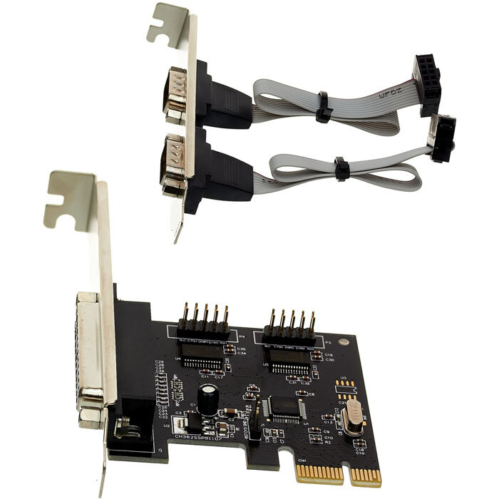 PCI-E LPT COM RS232 контроллер порты 25F 9M ExeGate EXE-303 чип CH382 WinChipHead